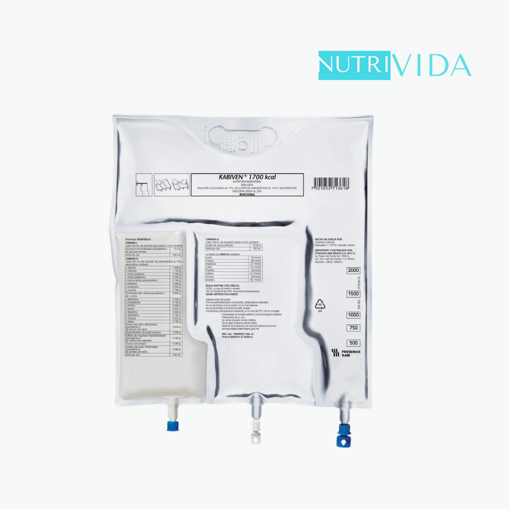 Kabiven Periferica 2400 ml. 1700 kcal | Nutri Vida | Alimentación Pare ...