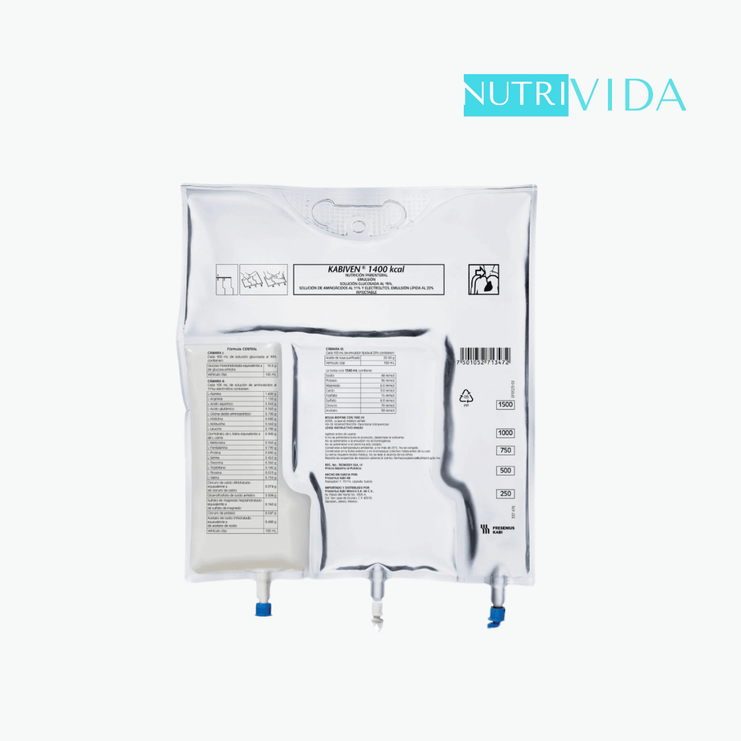 Kabiven Central 1540 ml. 1400 kcal | Nutri Vida | Alimentación Parente ...